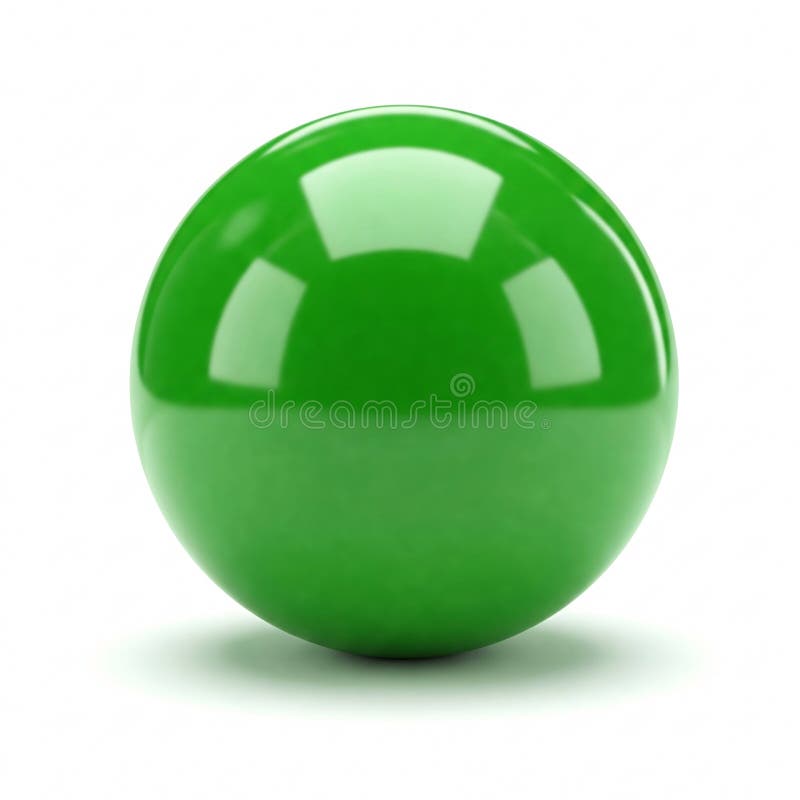 Green Sphere Isolated on a White Background Stock Illustration ...