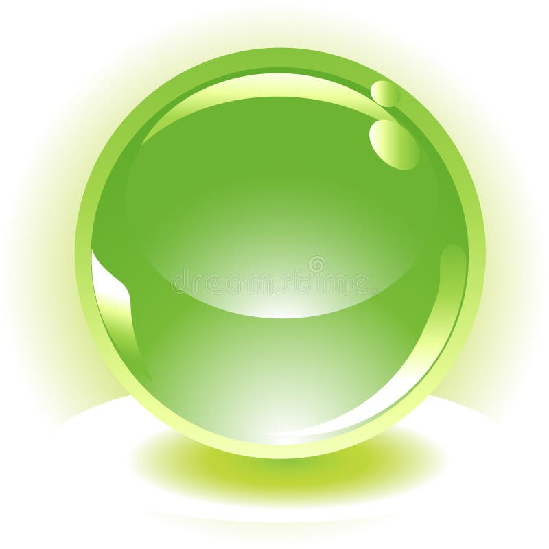 Green sphere vector icon stock vector. Illustration of light - 8546729