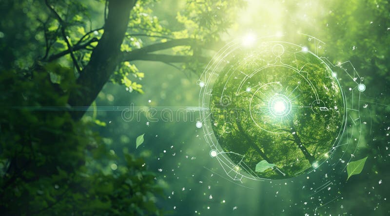 The Green Sphere Where Technology and Nature Thrive, Generative AI ...