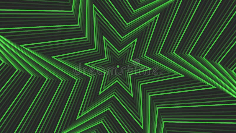 Green Hexagonal Star Simple Flat Geometric on Dark Grey Black ...