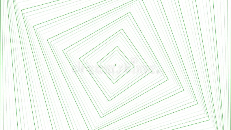 Green Spin Slim Square Simple Flat Geometric on White Background Loop ...