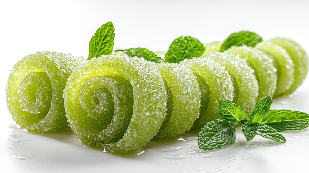 Green Spiral Candy with Mint Stock Photo - Image of vegetarian, easy ...
