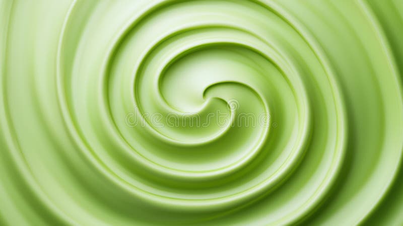 Spiral Pattern of Matcha with Smooth, Swirling Design. Generative AI ...