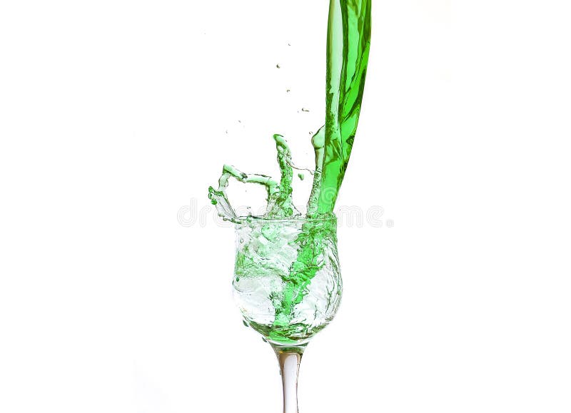 Green Splashing Juice in Glass Stock Image - Image of fruit, liquid ...