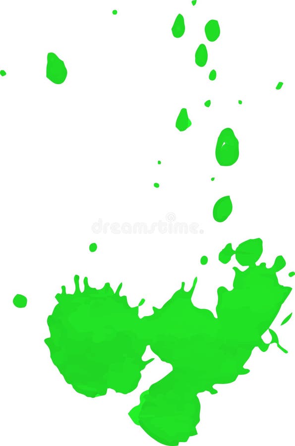 Green Splatter Element with Paint Stain and Abstract Impact. Stock ...