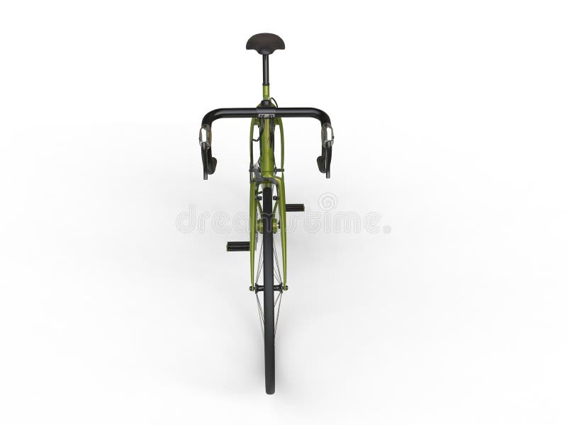 Racing Bicycle Front View Isolated Stock Photo - Image of active ...