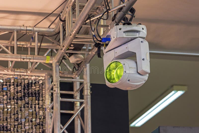 Green Spot Light Beam stock image. Image of europe, hanging - 273349571