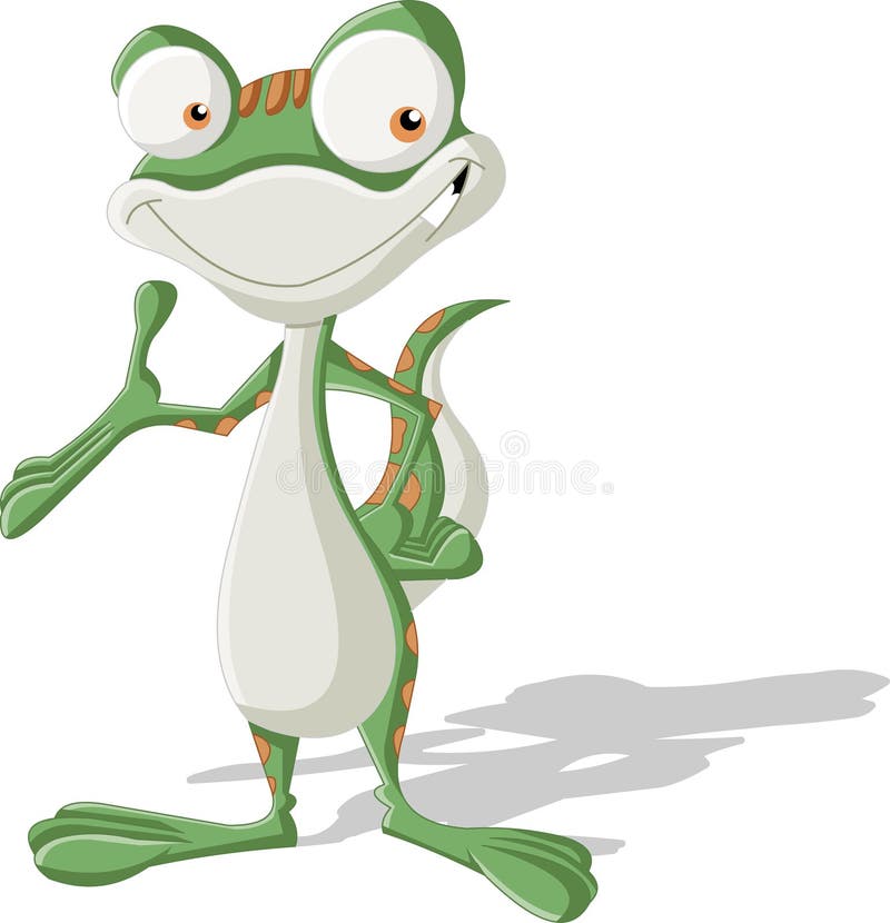 Green Spotted Gecko Smiling Stock Vector - Illustration of nature ...