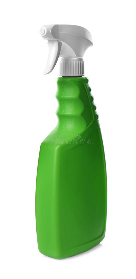Green Spray Bottle of Cleaning Product Isolated on White Stock Photo ...