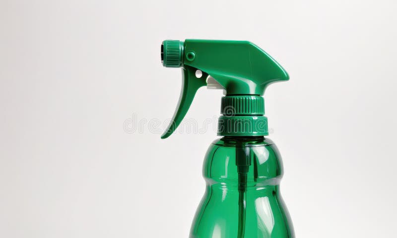 A Green Spray Bottle Sits on a Table, Ready for Use Stock Photo - Image ...