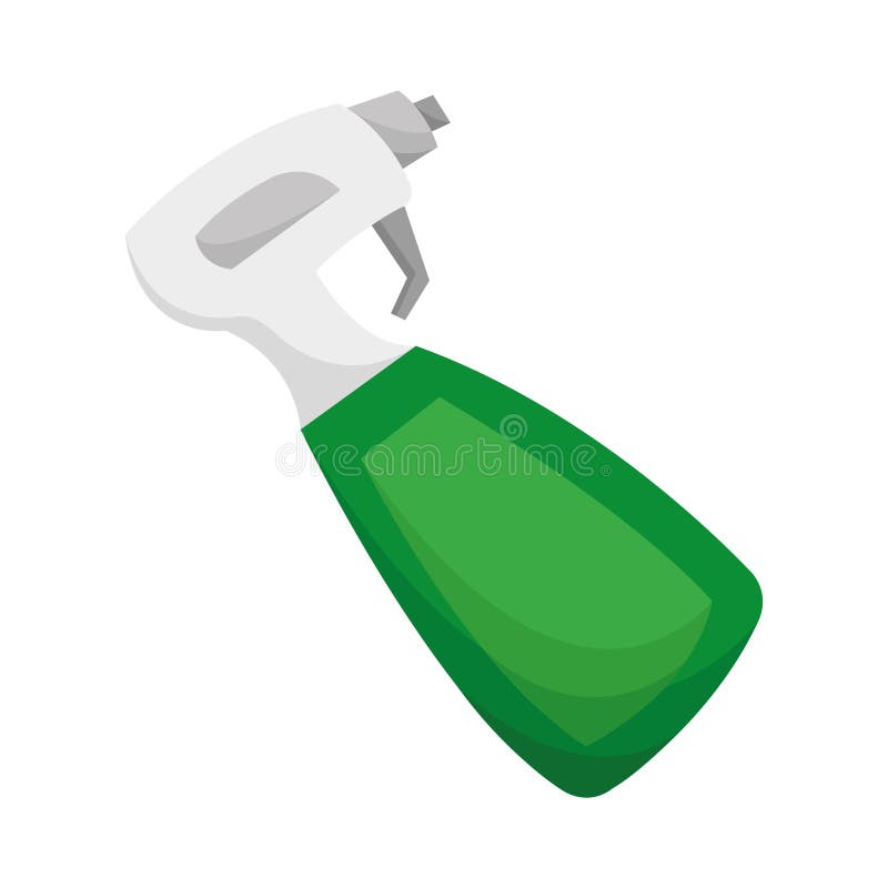 Green spray bottle. Vector stock illustration. Illustration of plastic ...