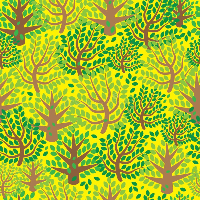 Autumn Forest Seamless Pattern Stock Vector - Illustration of beautiful ...