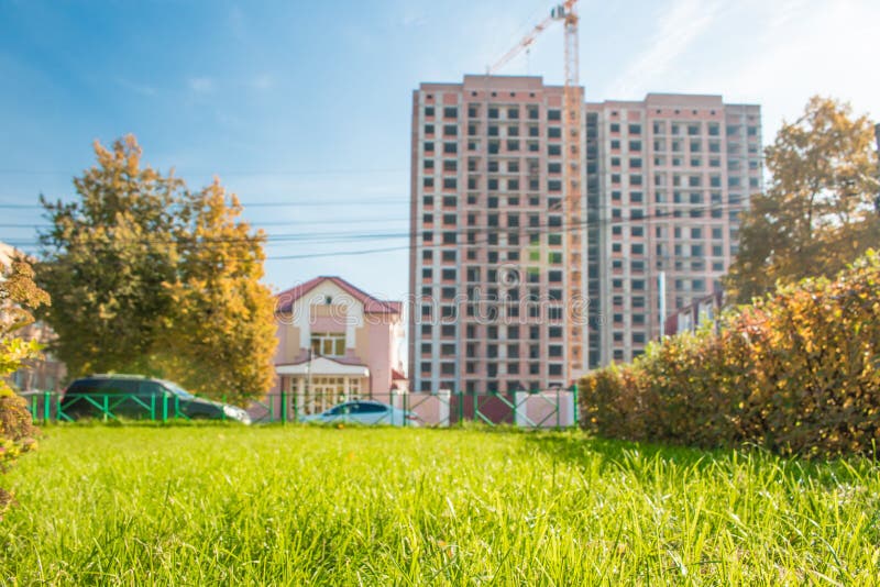 Crane and High-rise Building Under Construction Works Stock Image ...