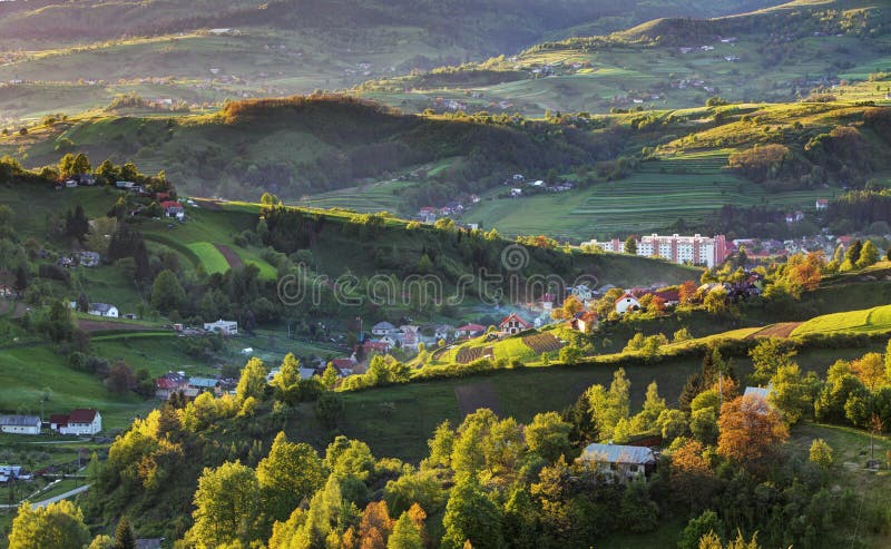 Green Spring Rural Hill Landscape, Slovakia Stock Image - Image of ...