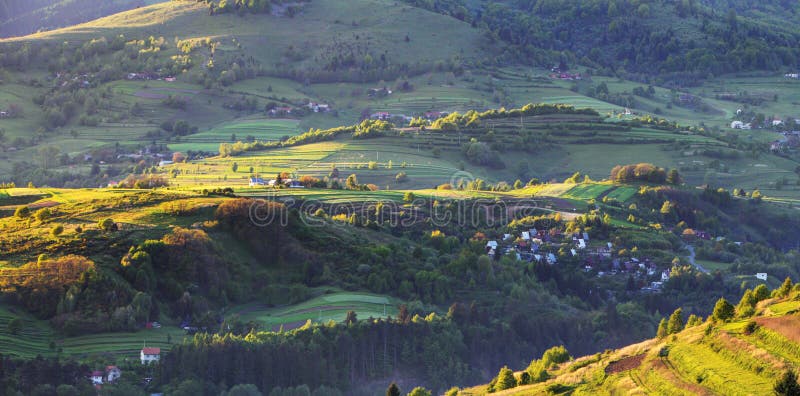 Green Spring Rural Hill Landscape, Slovakia Stock Image - Image of ...