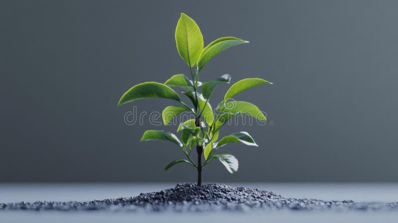 Green Sprout Grows from Earth, Symbolizing Growth and New Beginnings ...
