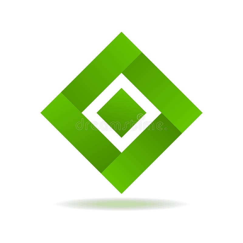 Green Square Abstract Isolated Element for Logo Stock Vector ...