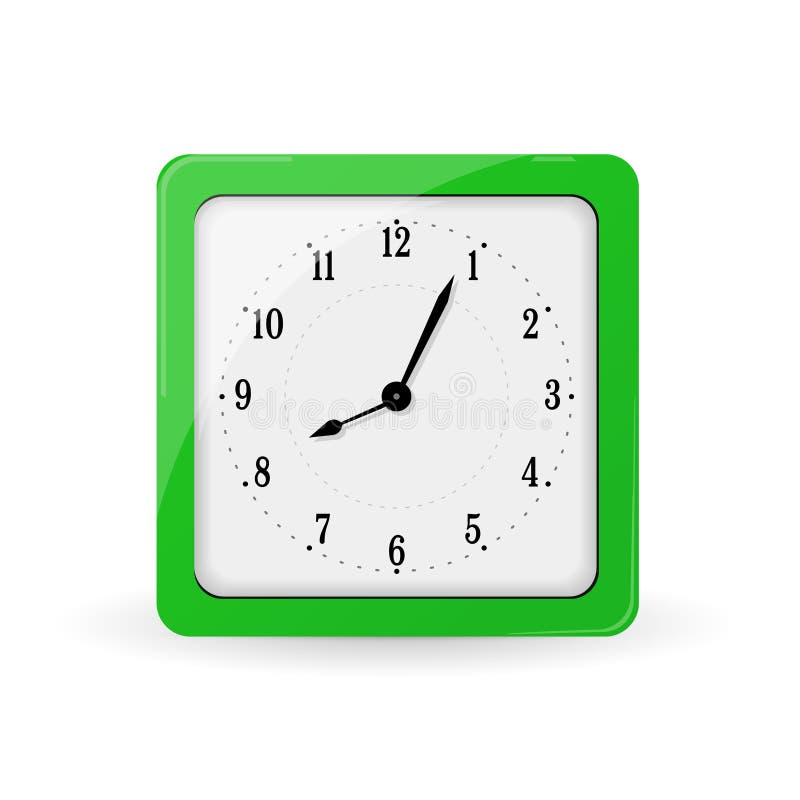 Green Square Alarm Clock Stock Illustrations – 500 Green Square Alarm ...