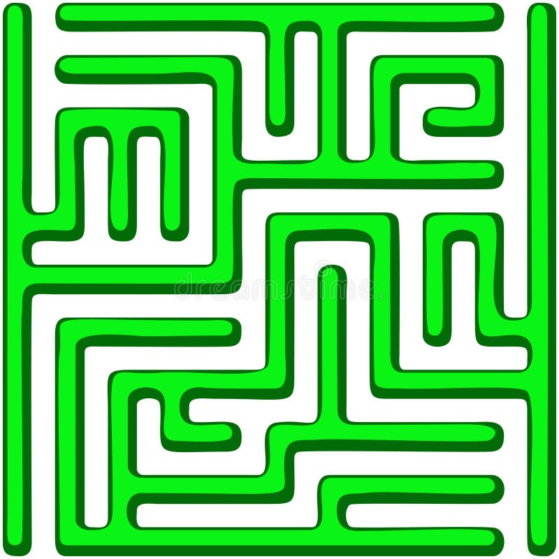 Green square maze10x10 stock vector. Illustration of maze - 177928371