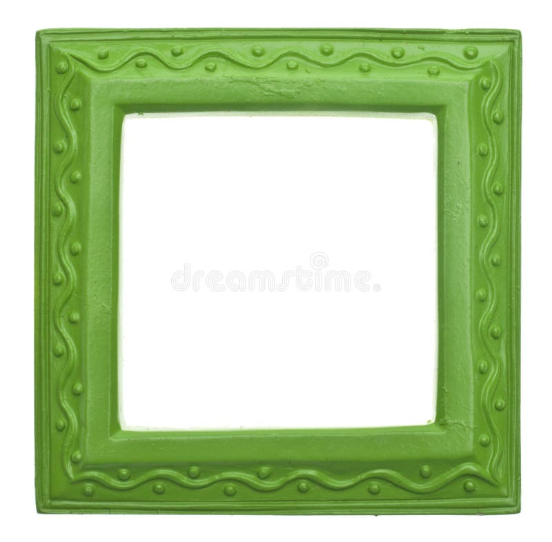 Green Square Modern Vibrant Colored Empty Frame Stock Photo - Image of ...