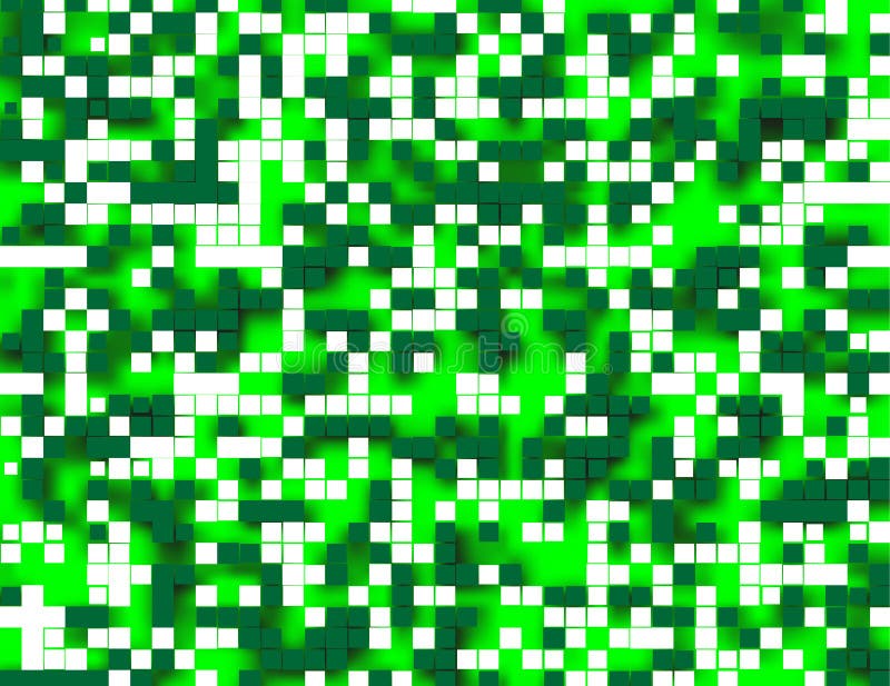 Green Square Mosaic Background. 3D Pixel Mosaic. Vintage Colorful ...