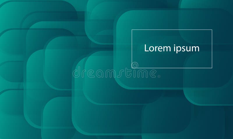 Green Square Shape Overlap with Text Stock Vector - Illustration of ...