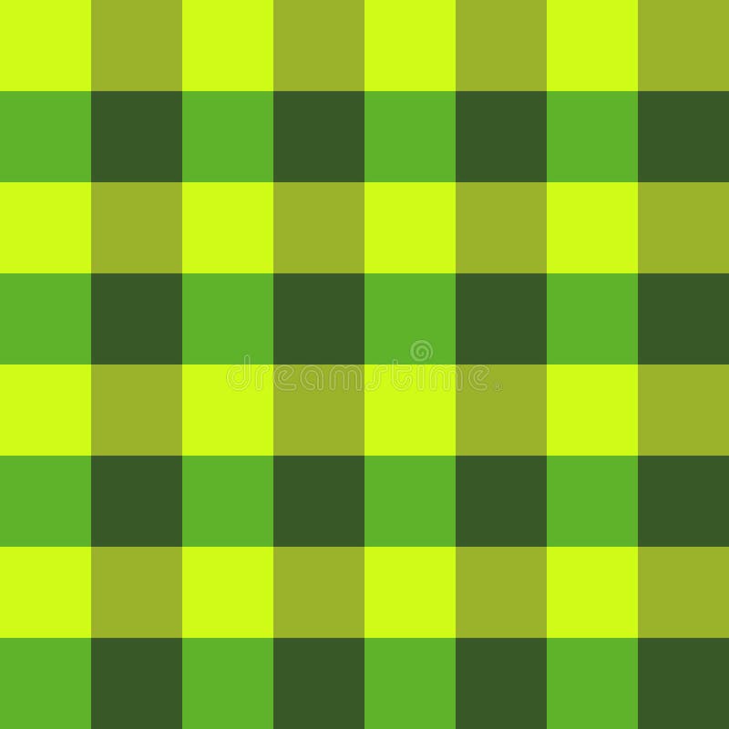 Green Square Shape St Patric Seamless Pattern in Checked Background ...