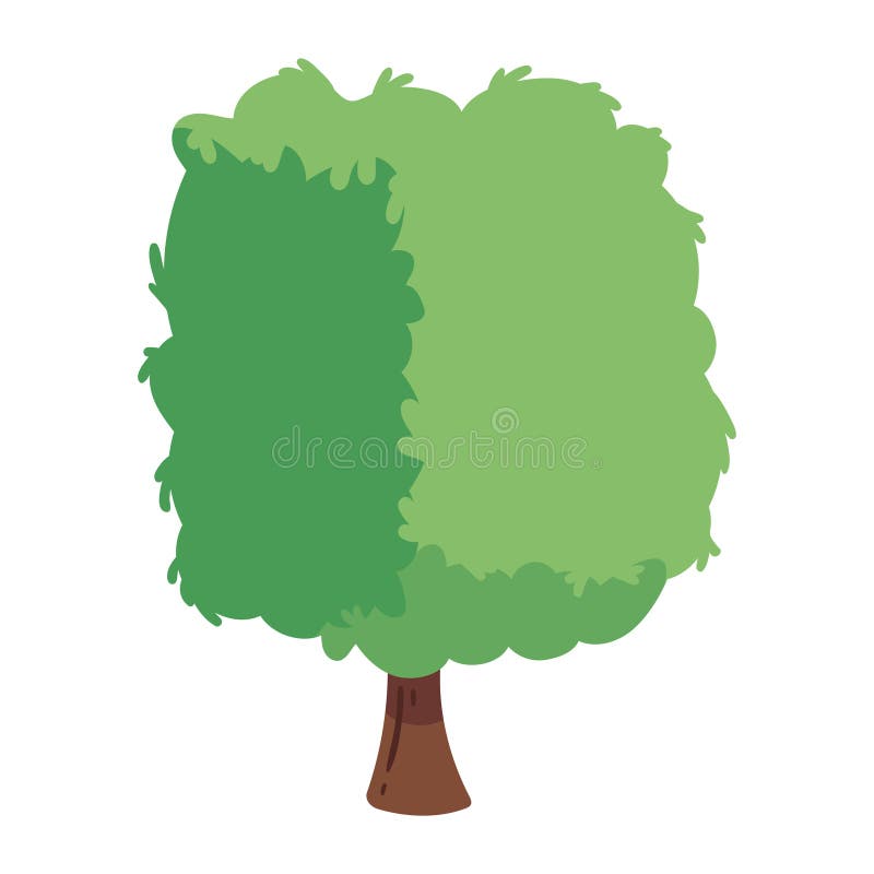 Green square tree stock vector. Illustration of forest - 290088065
