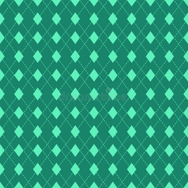 Green Squares Diamonds Make a Continuous Pattern in a Rhomb Shape Stock ...