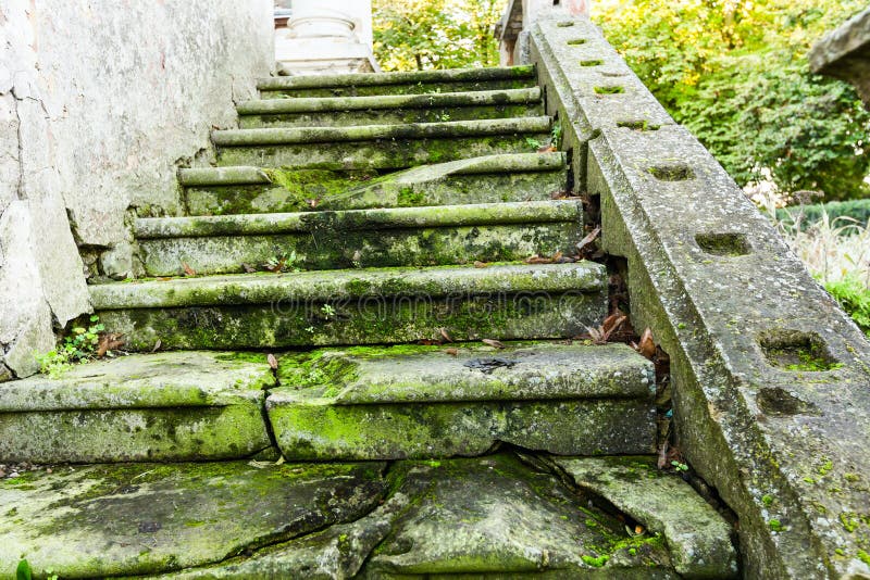 Green Stair stock photo. Image of outdoors, ancient, architecture ...