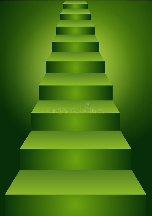 Green stairs up stock vector. Illustration of square - 35181624