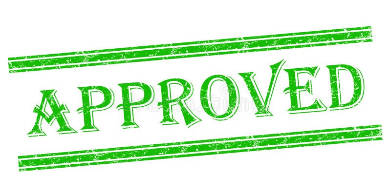 Green Stamp APPROVED Rubber Illustration in White Background Stock ...