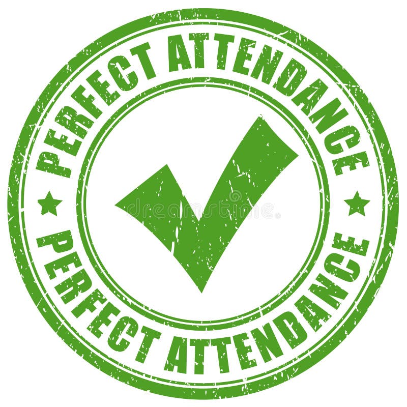 Green Stamp Perfect Attendance Stock Vector - Illustration of learning ...