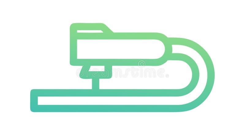 Green Stapler Icon for Office Supplies and Work, Vector Design ...