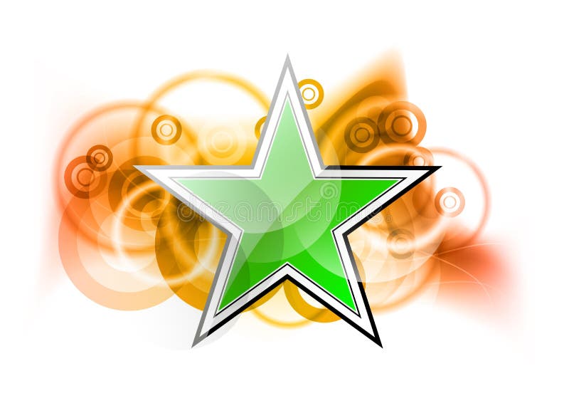Green star stock vector. Illustration of artistic, abstraction - 19229004