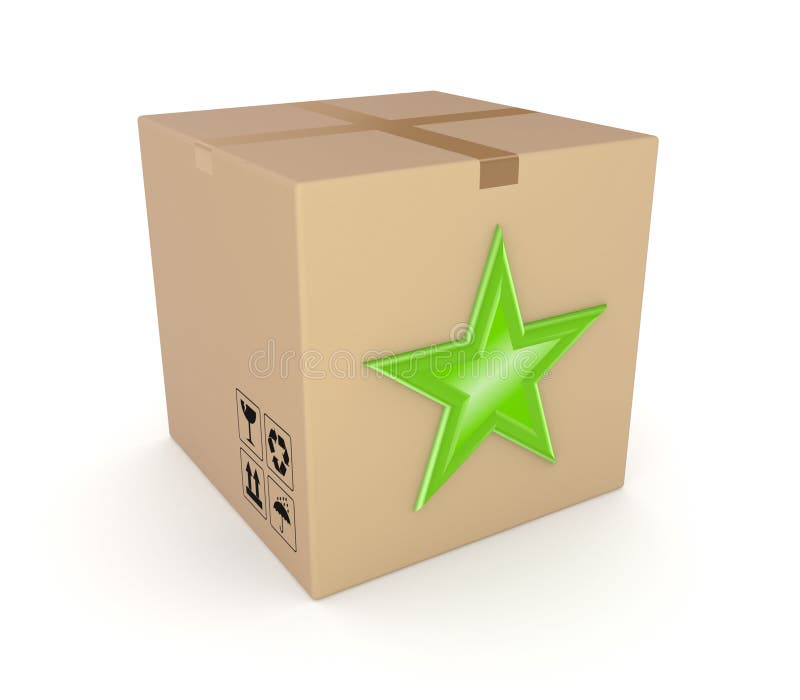 Green Star Carton Box Stock Illustrations – 106 Green Star Carton Box ...