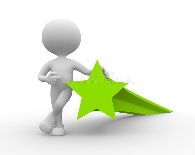 Green star stock illustration. Illustration of character - 37421475