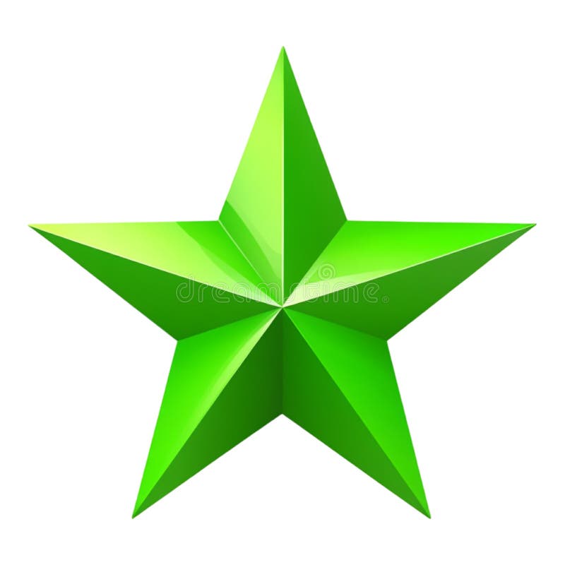 Green Star Flat Icon Ideal for Design Elements Isolated Against a ...