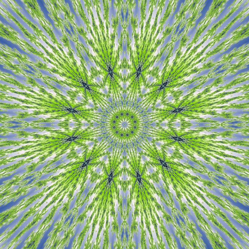 Green star grass mandala stock illustration. Illustration of elegance ...