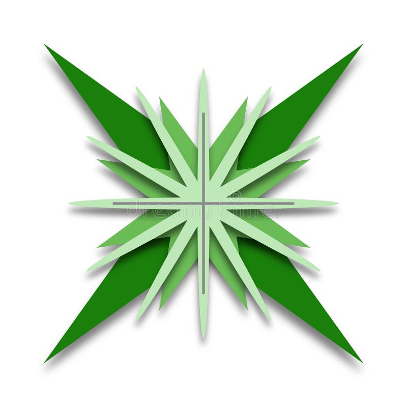 Green Star Shaped Logo Design Stock Vector - Illustration of concept ...