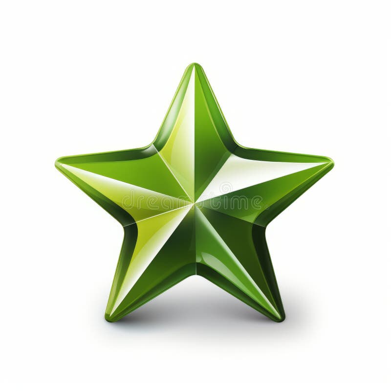 A Green Star on a White Background Stock Illustration - Illustration of ...