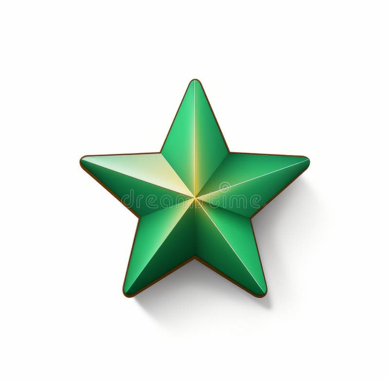 A Green Star on a White Background Stock Illustration - Illustration of ...