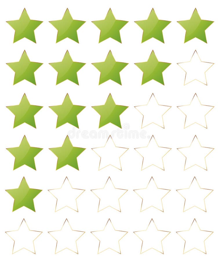 Green Rating Stars Stock Illustrations – 960 Green Rating Stars Stock ...