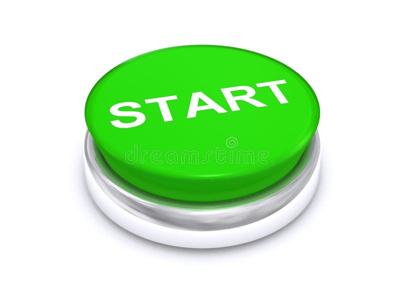 Green Start Button stock illustration. Illustration of push - 16840933
