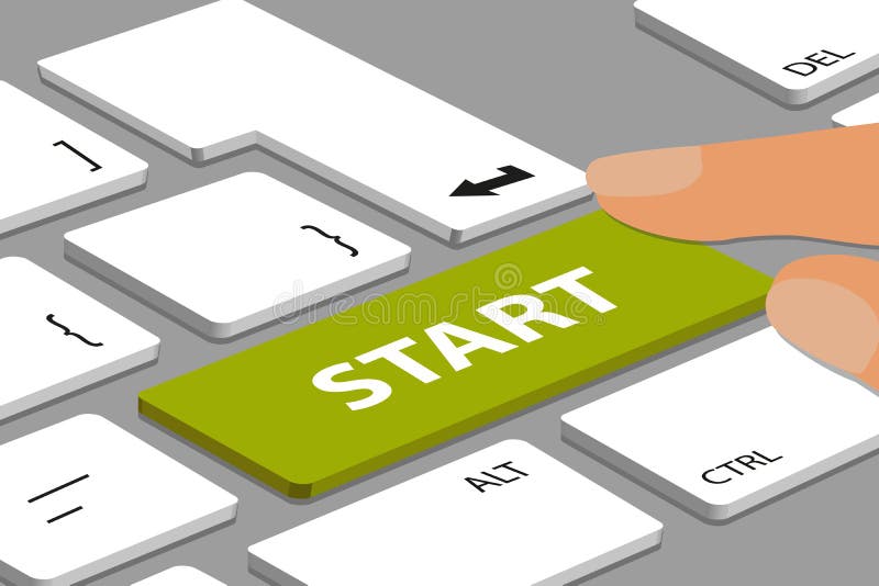 Start Power Square And Circle Buttons - Green And Yellow Vector ...