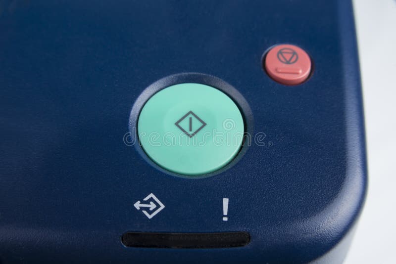 The Green Start Button on a Office Device Stock Image - Image of ...