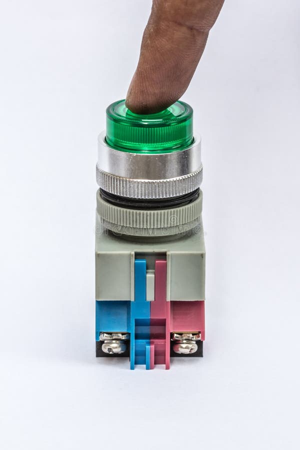 Green Start Button on a White Background. Stock Photo - Image of green ...