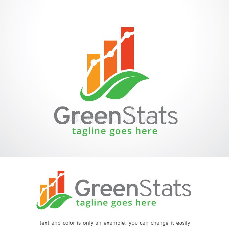 Green Stats Logo Template Design Vector Stock Vector - Illustration of ...