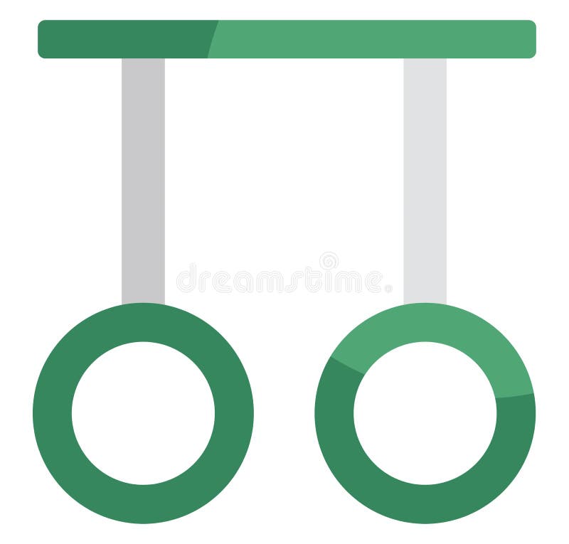 Green steady rings, icon stock vector. Illustration of fitness - 260377551