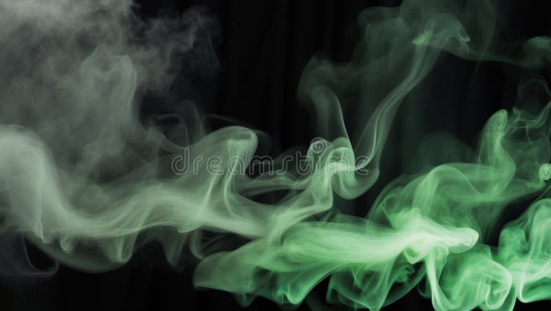 Green Steam on a Black Background Copy Space. Stock Photo - Image of ...